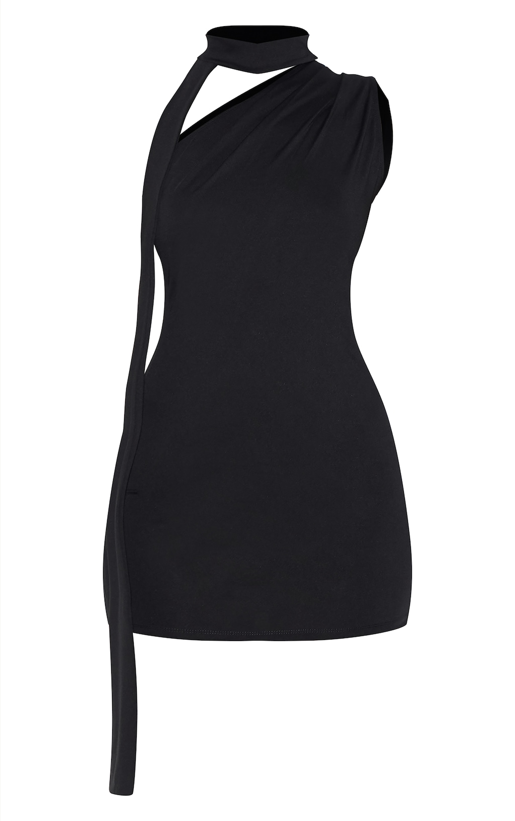 Black Soft Touch One Shoulder Wrap Mini Dress | Dresses ...