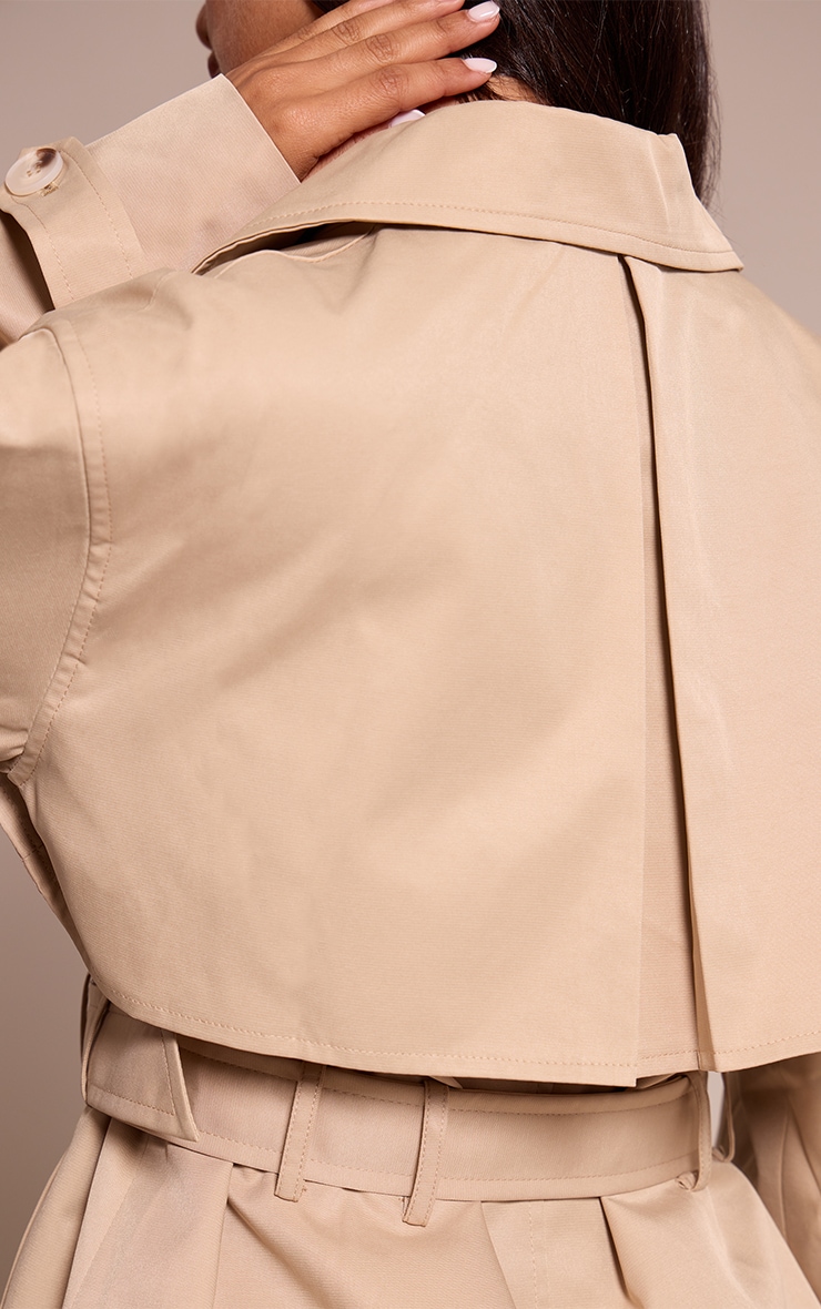 Petite Beige Cinched Waist Midi Trench Coat | Petite | PLT