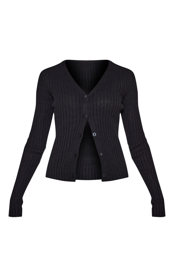 Tall Cardigan noir à boutons | PrettyLittleThing FR