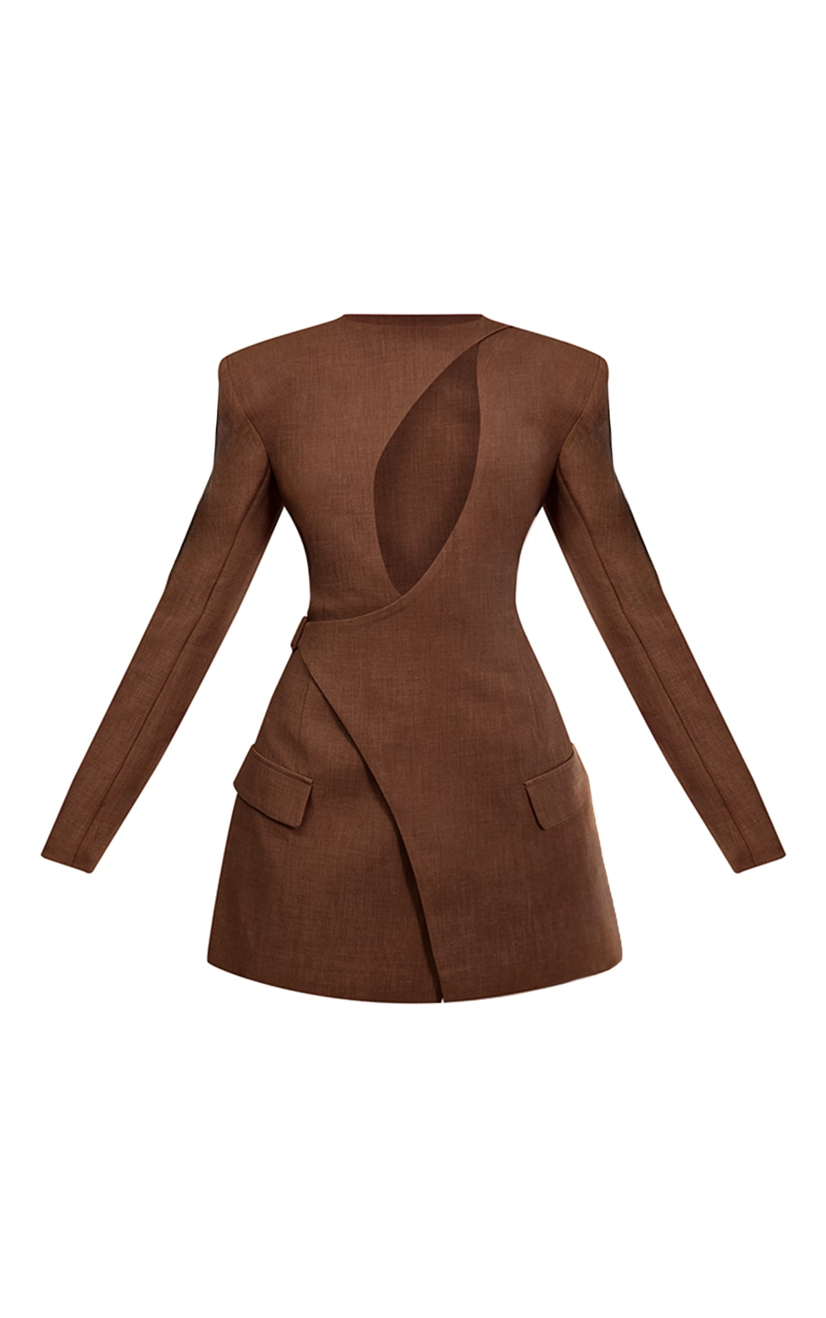 PLT Label Mocha Tailored Asymmetrical Cut Out Blazer Dress | Dresses | PLT AUS