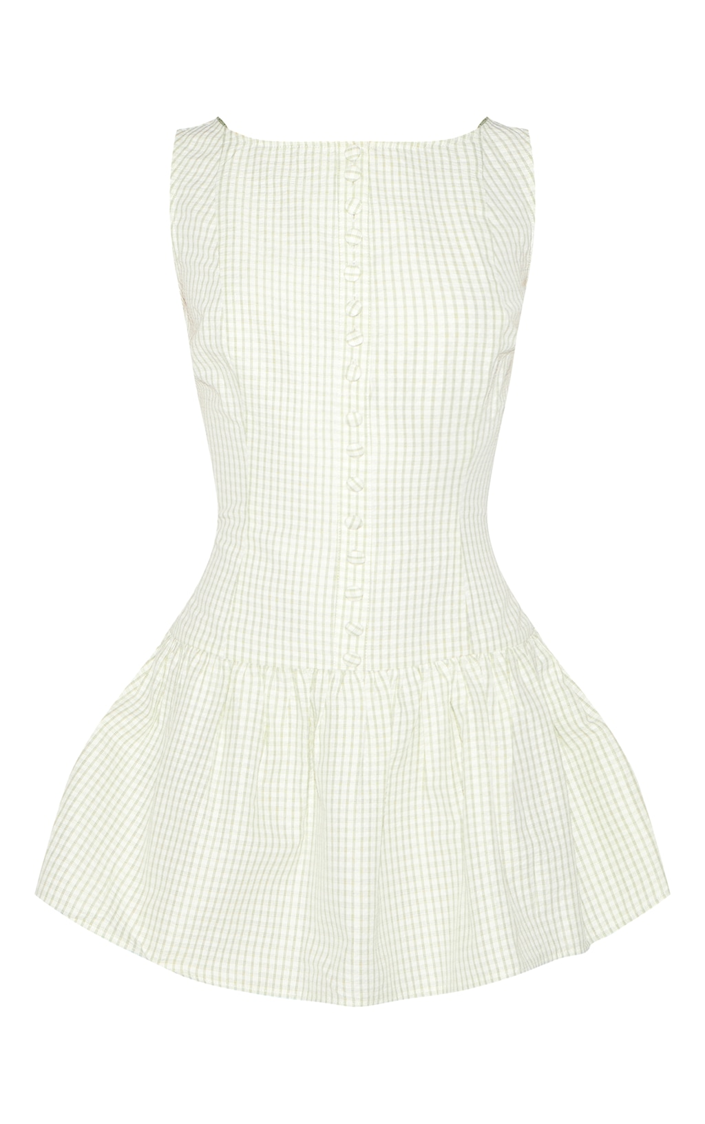 Sage Green Check Scoop Back Down Shift Dress | Dresses ...