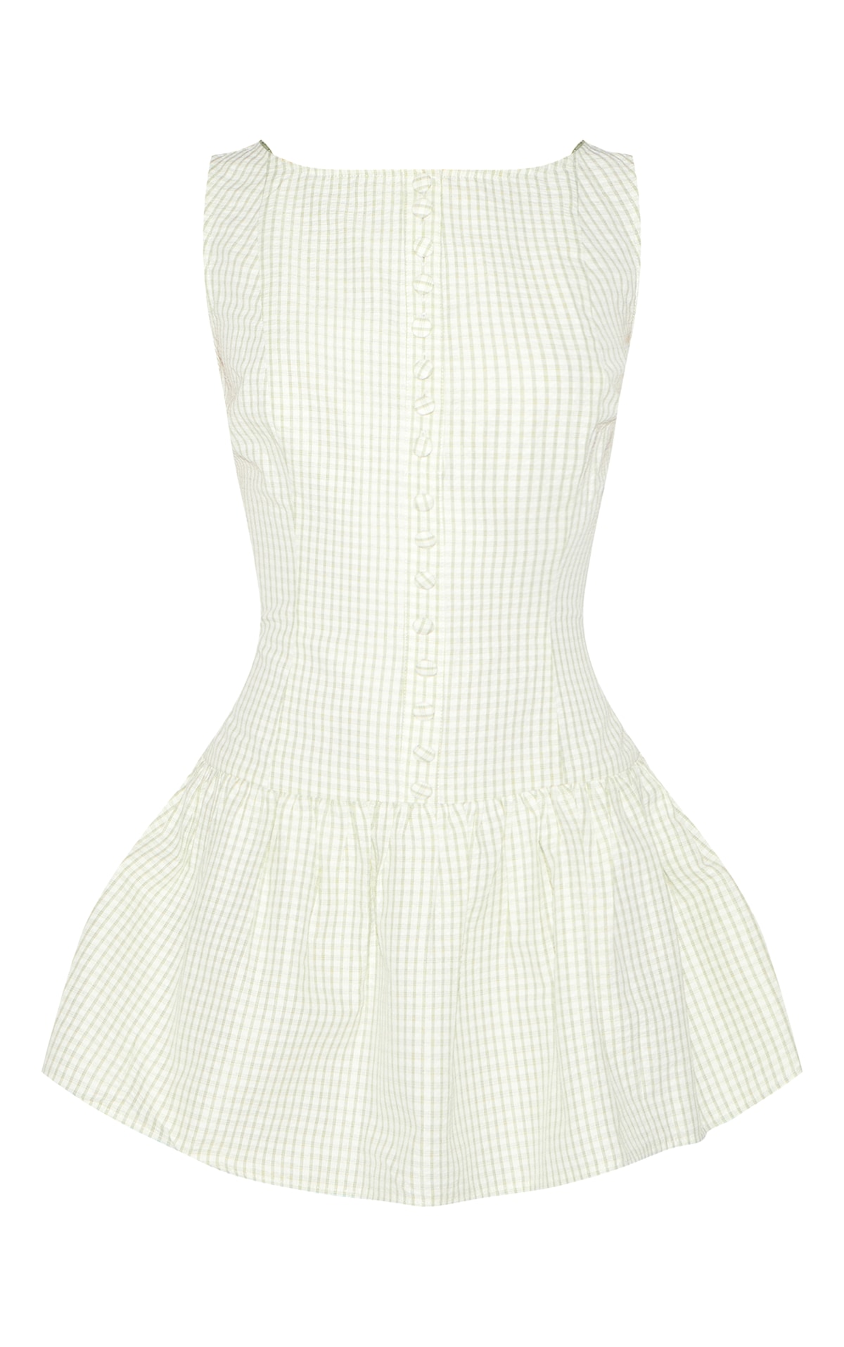 Sage Green Check Scoop Back Down Shift Dress | Dresses ...