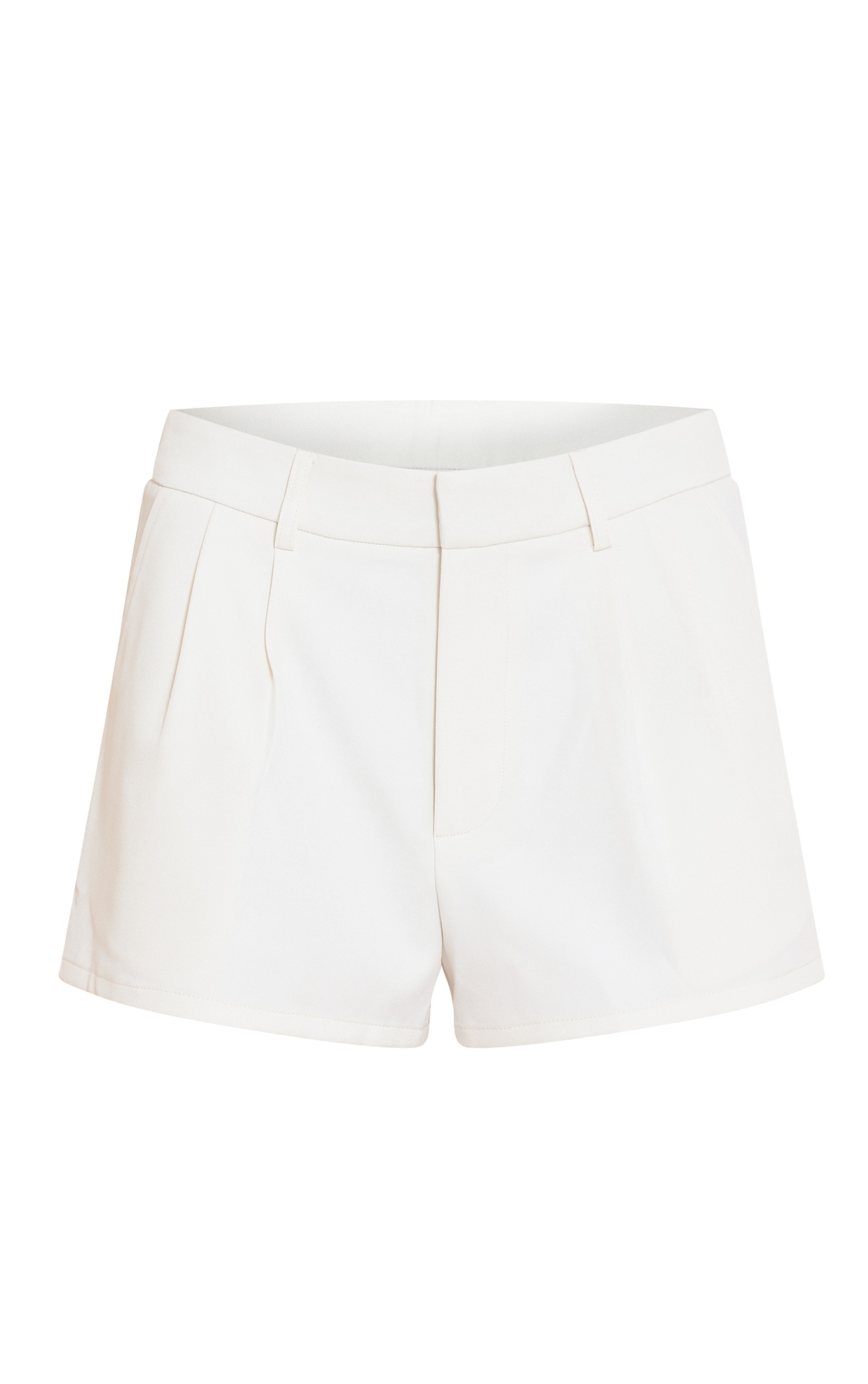 Cream Woven Tailored Shorts | Co-ords | PLT