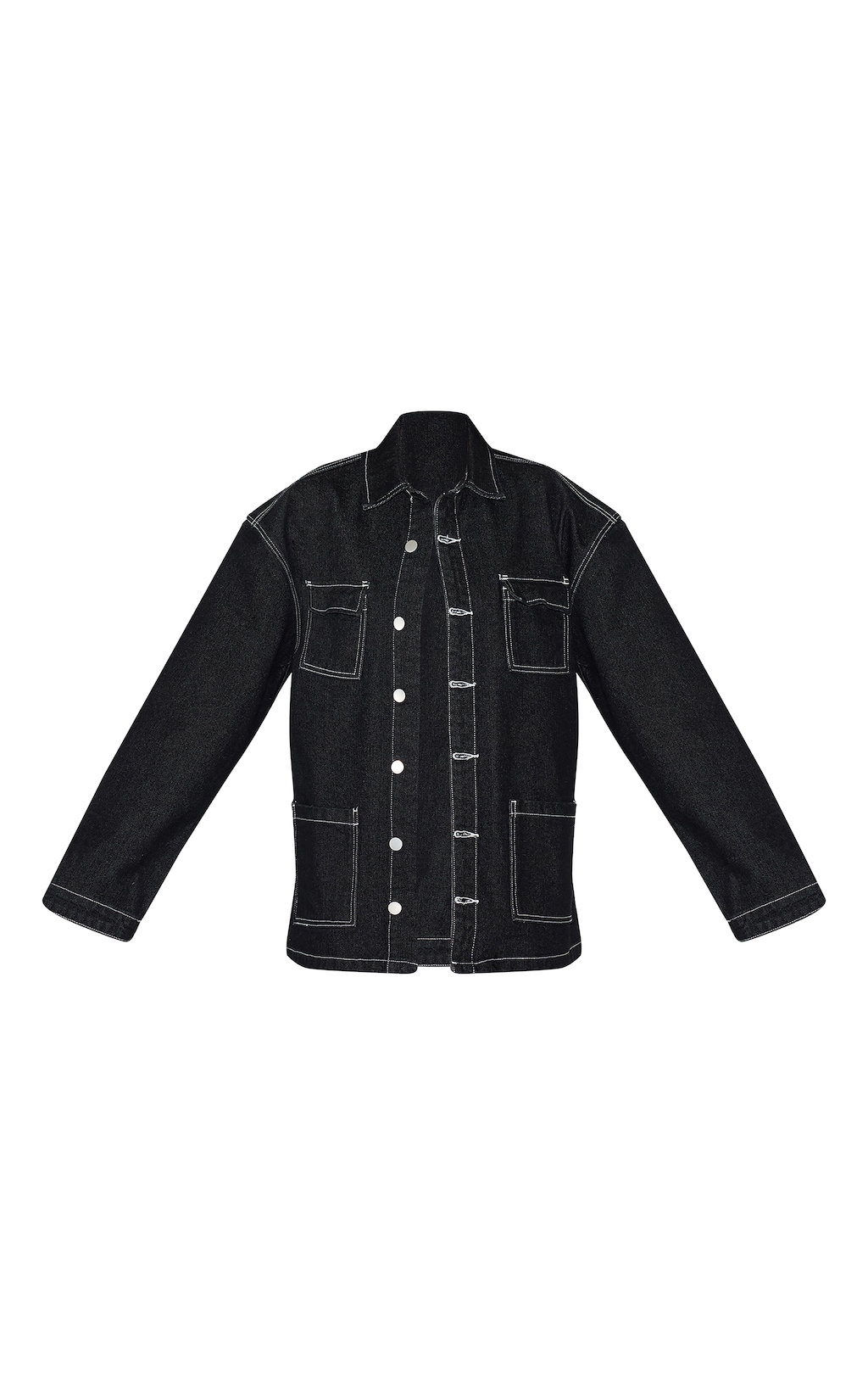 Raw Indigo Pocket Detail Washed Denim Shirt | Denim | PLT