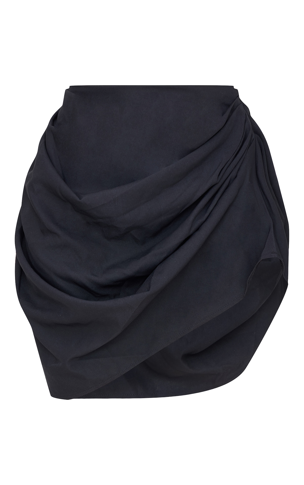 Black Gathered Mini Skirt | Bottoms | PrettyLittleThing USA