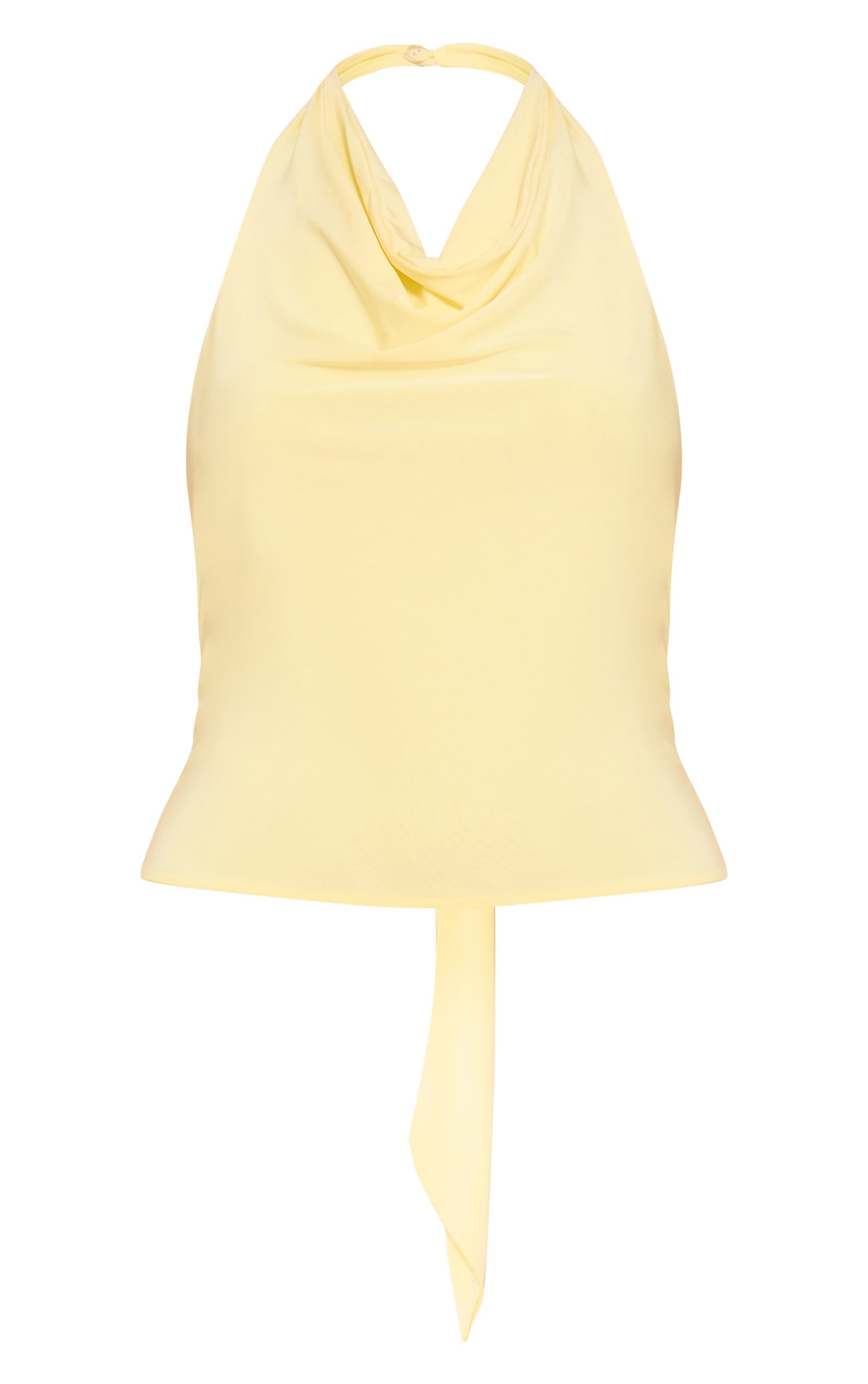 Lemon Double Layer Halterneck Gold Backless Top | Co-ords ...