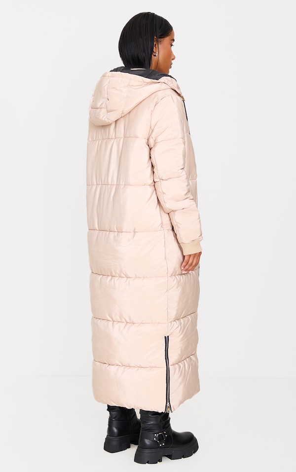 PLT Stone Text Front Maxi Puffer Coat | Outerwear | PLT