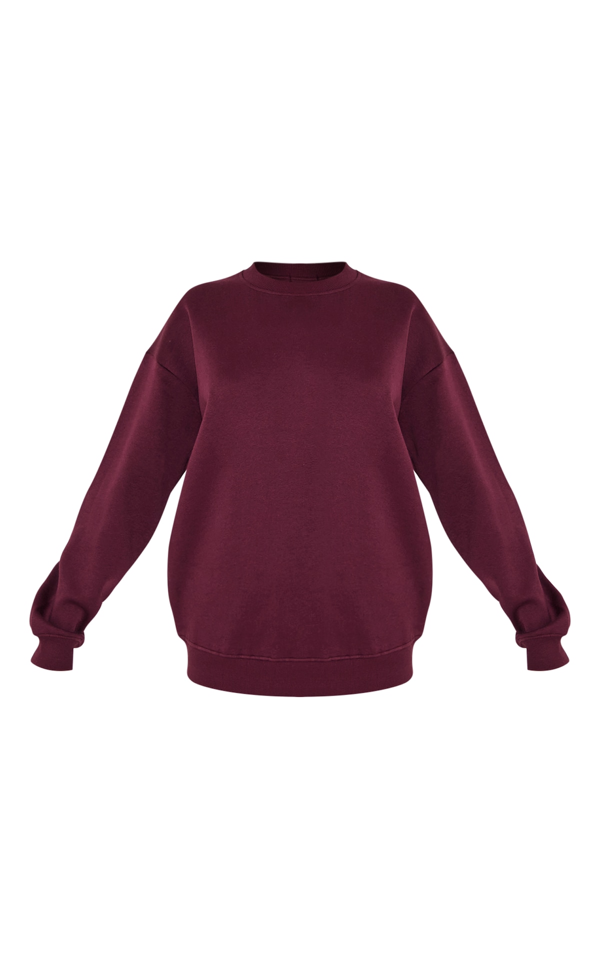 Dark Plum Oversized Sweatshirt | Athleisure | PLT