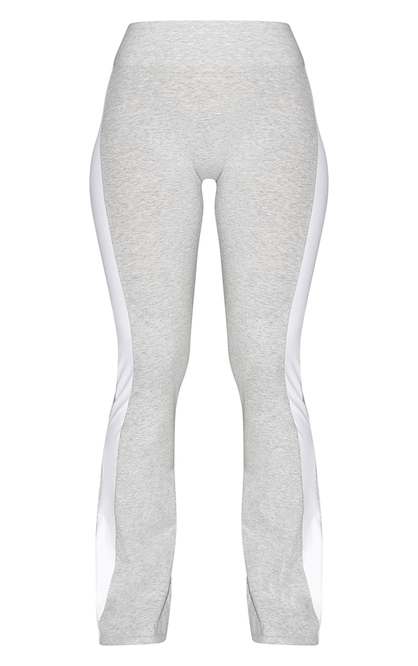 Ash Grey Sculpt Contrast Panel Yoga Pants | Athleisure | PrettyLittleThing