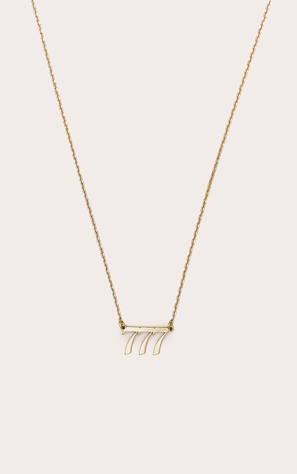 Real Gold Plated 777 Angel Number Necklace | Accessories | PLT