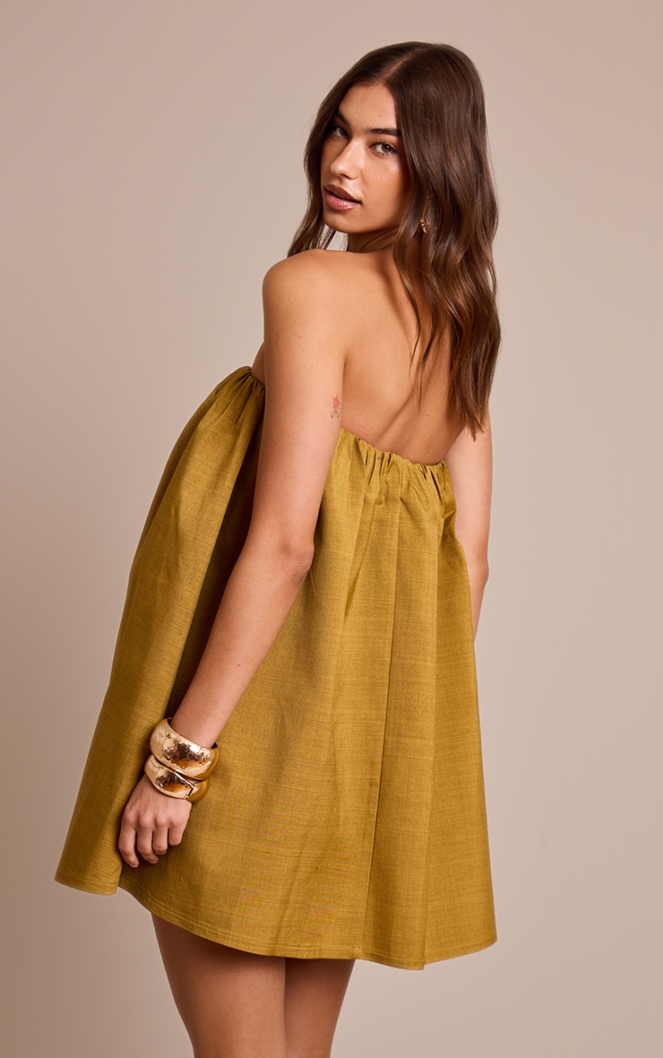 Dark Ochre Sweetheart Puffball Dress | Dresses | PLT