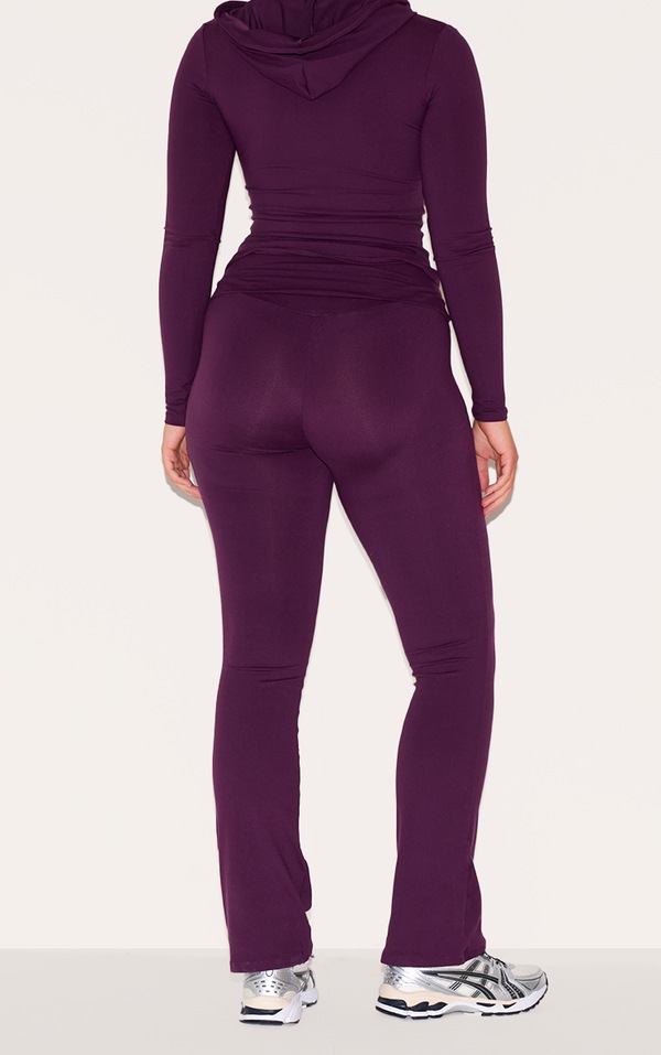 Shape Plum Stretch Sculpted Foldover Waist Trousers | Shape ...