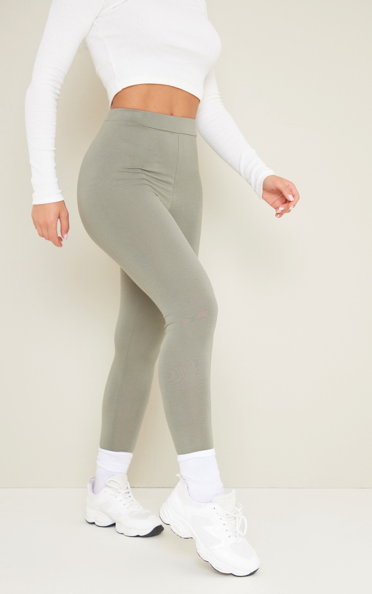 Legging basique taille haute vert forêt | PrettyLittleThing FR