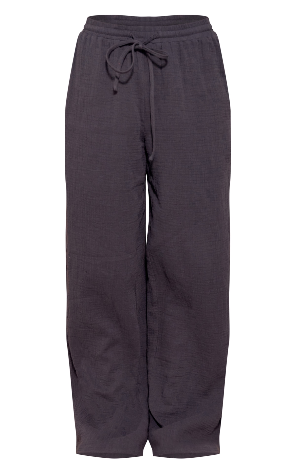 Dark Blue Textured Cheesecloth Wide Leg Pants | Co-ords ...