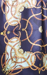 Navy Blue Chain Print Bandana | PrettyLittleThing USA