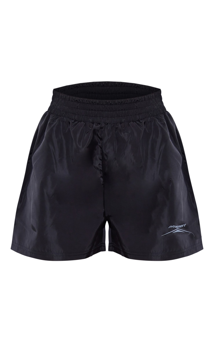 Black Sport Shell Runner Shorts | Activewear | PrettyLittleThing USA