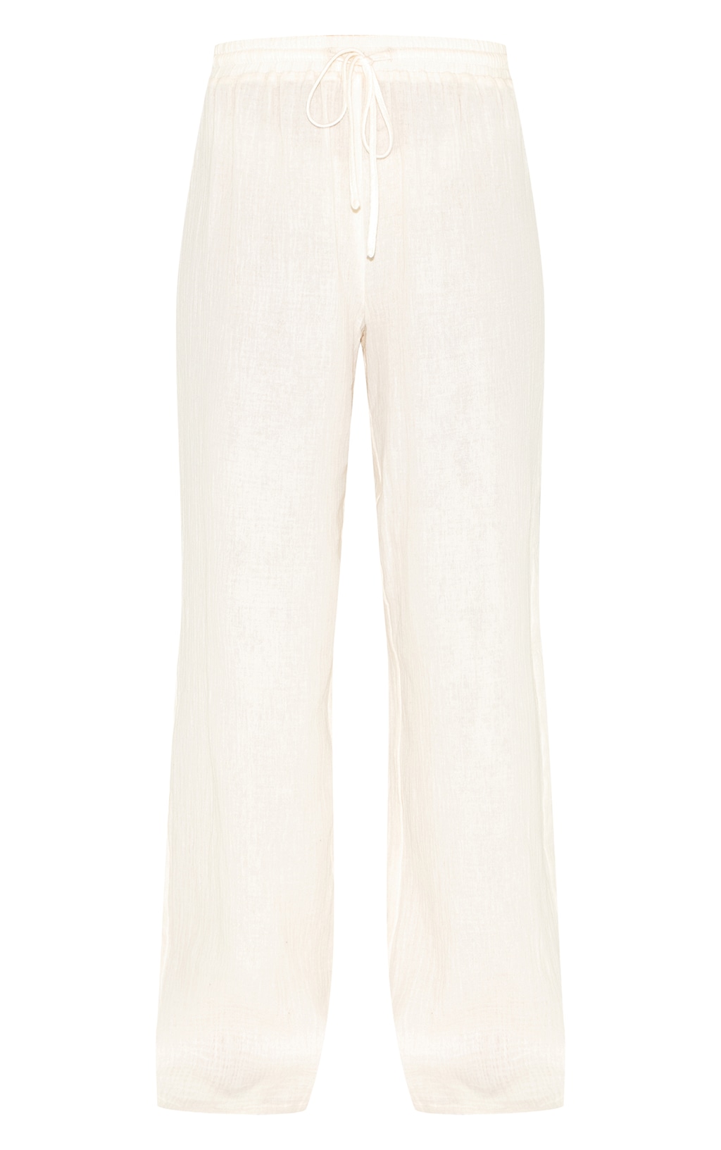 Tall Cream Textured Cheesecloth Wide Leg Pants | Tall | PLT USA