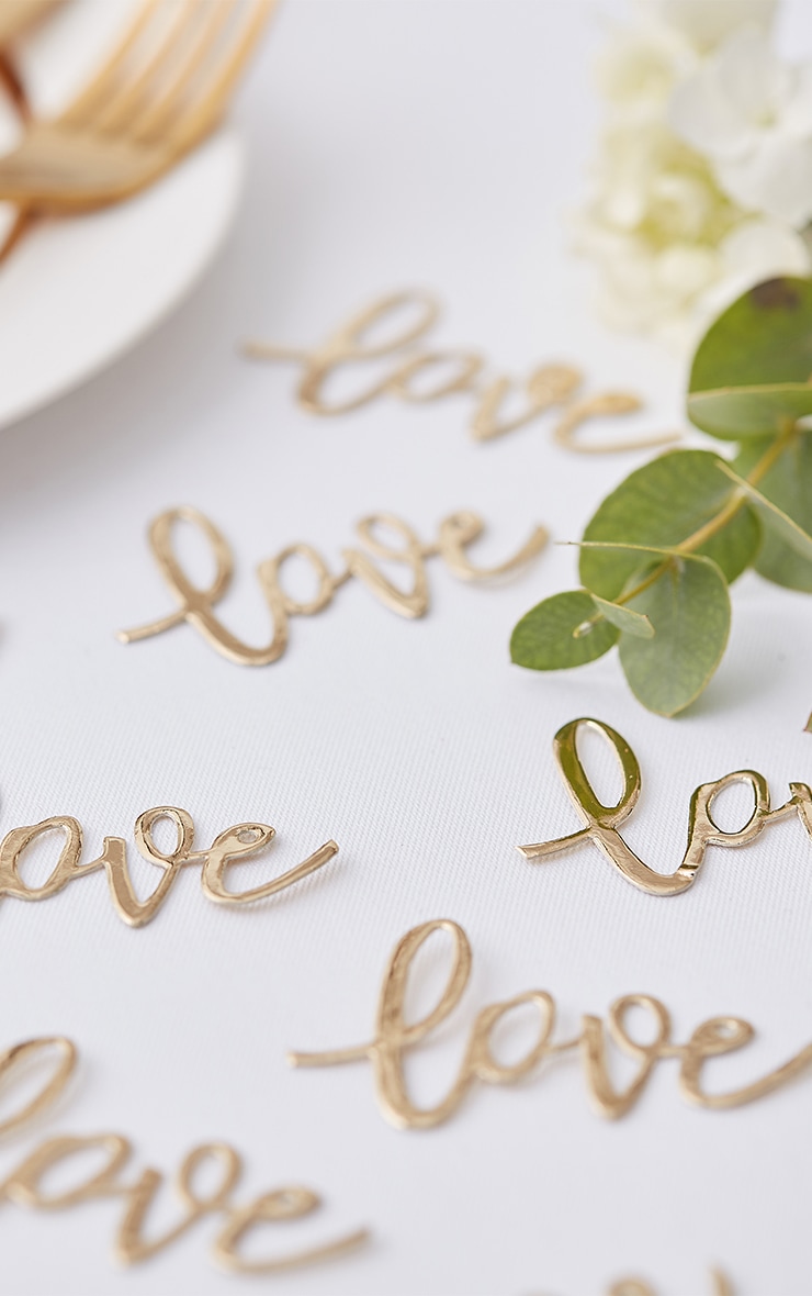 Hen & Wedding Gold Love Confetti | PrettyLittleThing AUS