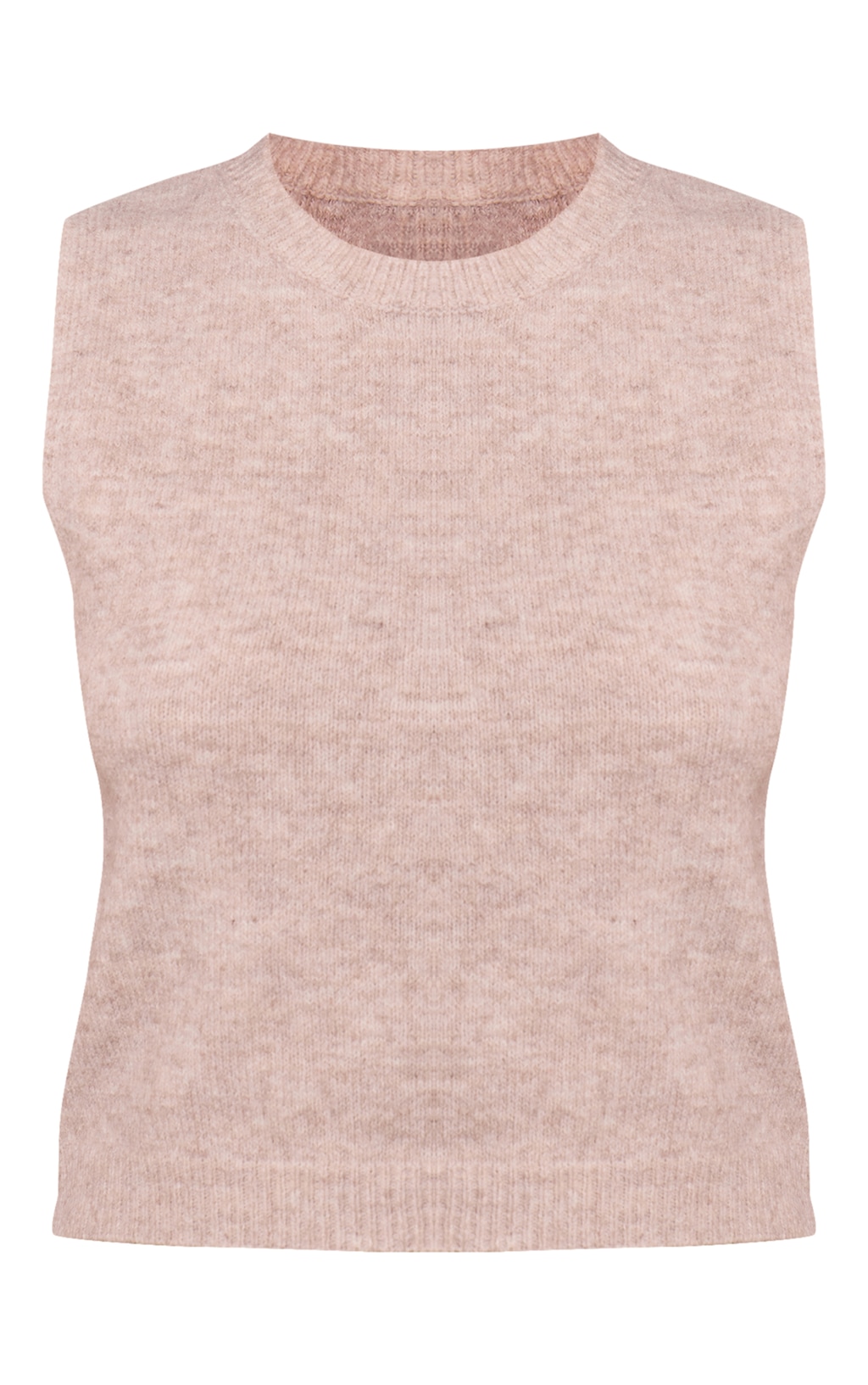 Petite Beige Knitted Vest Top | Petite | PrettyLittleThing USA