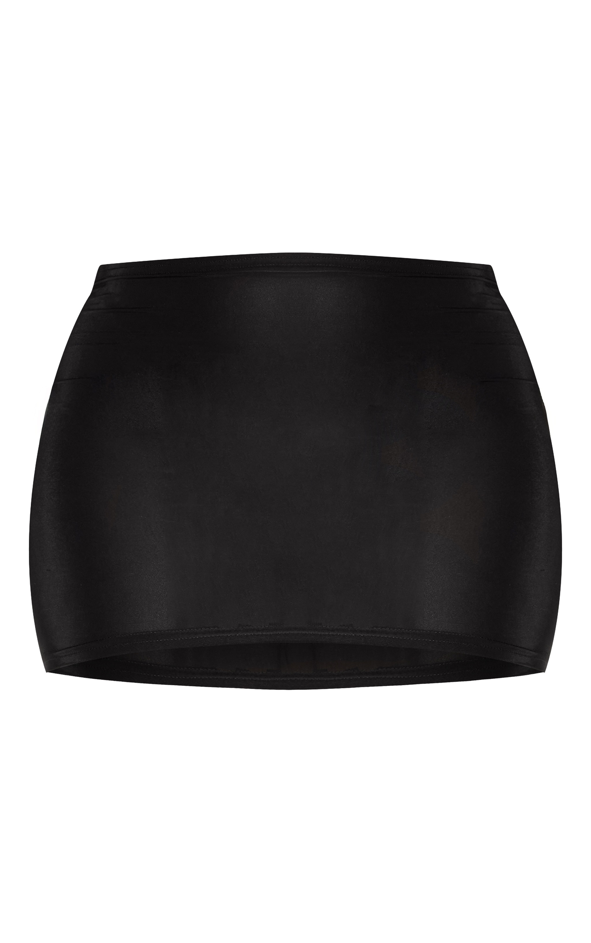 Shape Black Slinky Low Rise Mini Skirt | Shape | PrettyLittleThing UAE
