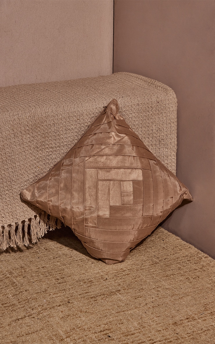 Champagne Pleated Cushion | Home & Beauty | PrettyLittleThing