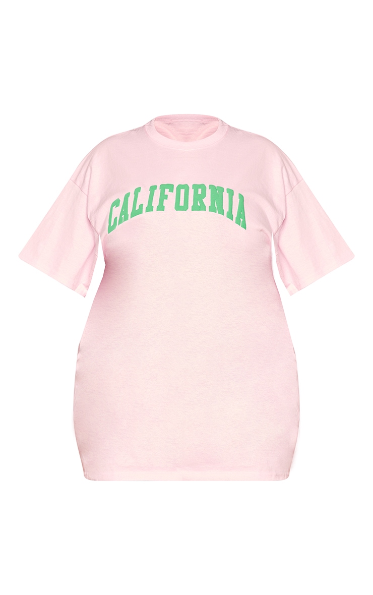 Plus Baby Pink California Slogan T Shirt | PrettyLittleThing CA