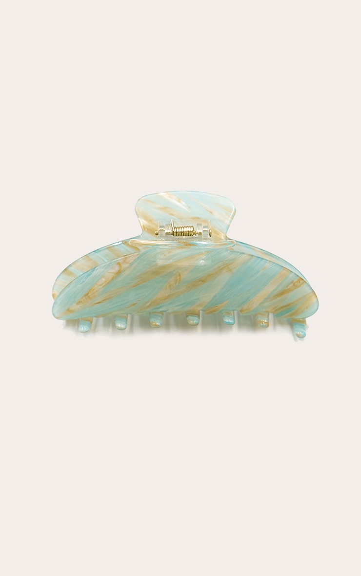 Powder Blue Marble Claw Clip | Accessories | PrettyLittleThing USA