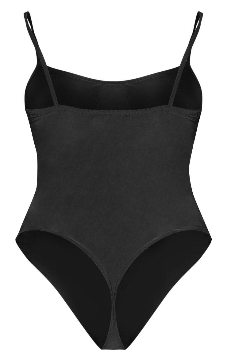 Black Slinky Cami Bodysuit | Tops | PrettyLittleThing USA