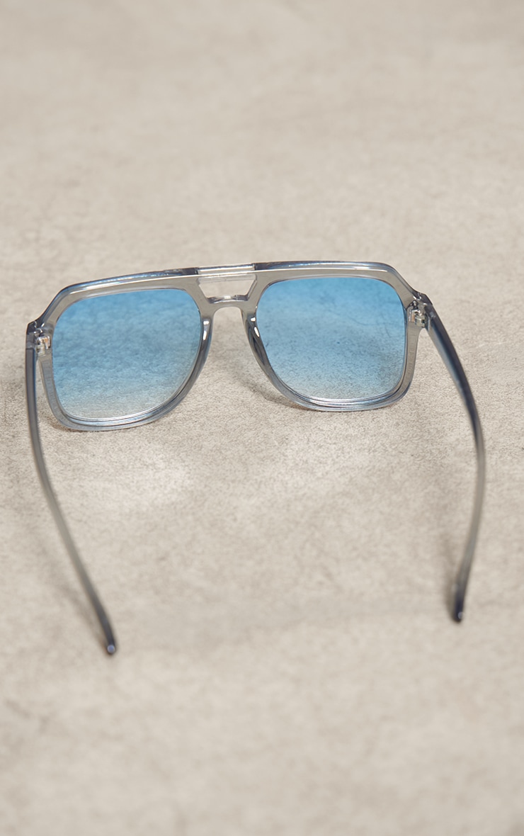 Grey Oversized Visor Aviator Sunglasses | Accessories ...