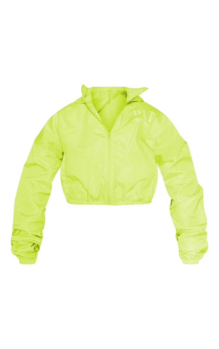 PRETTYLITTLETHING Lime Hooded Shell Jacket | Outerwear | PLT USA