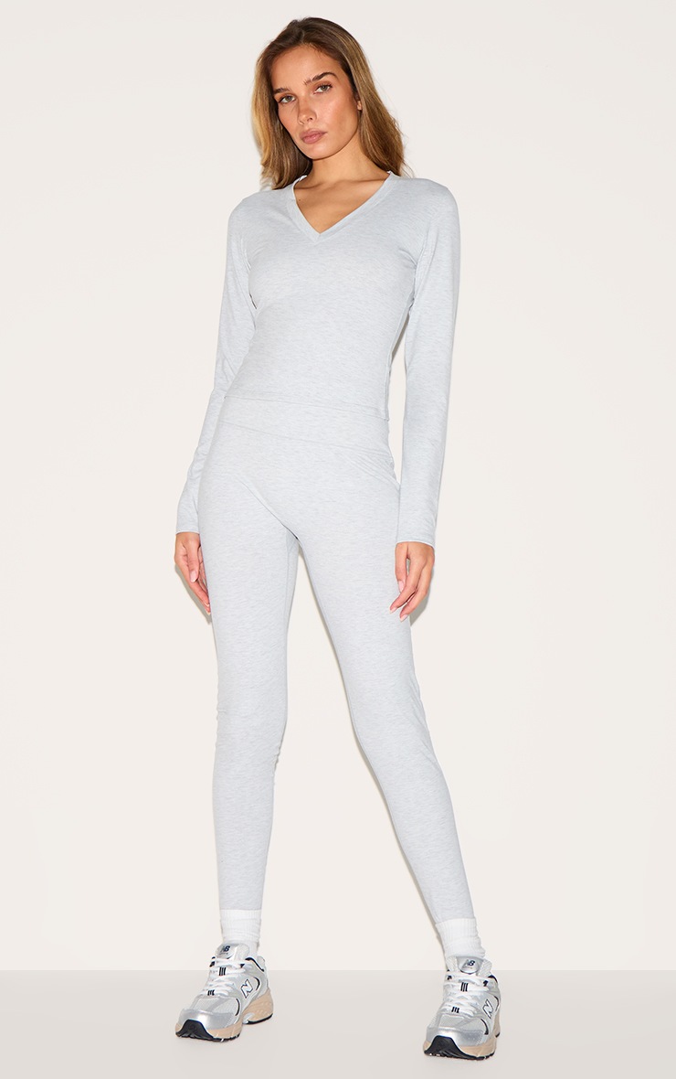 Ash Grey Marl Sculpt High Waist Gym Legging | Activewear ...