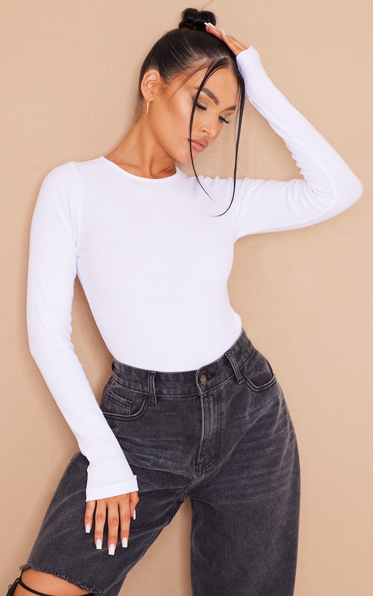 White Bodysuits | PrettyLittleThing