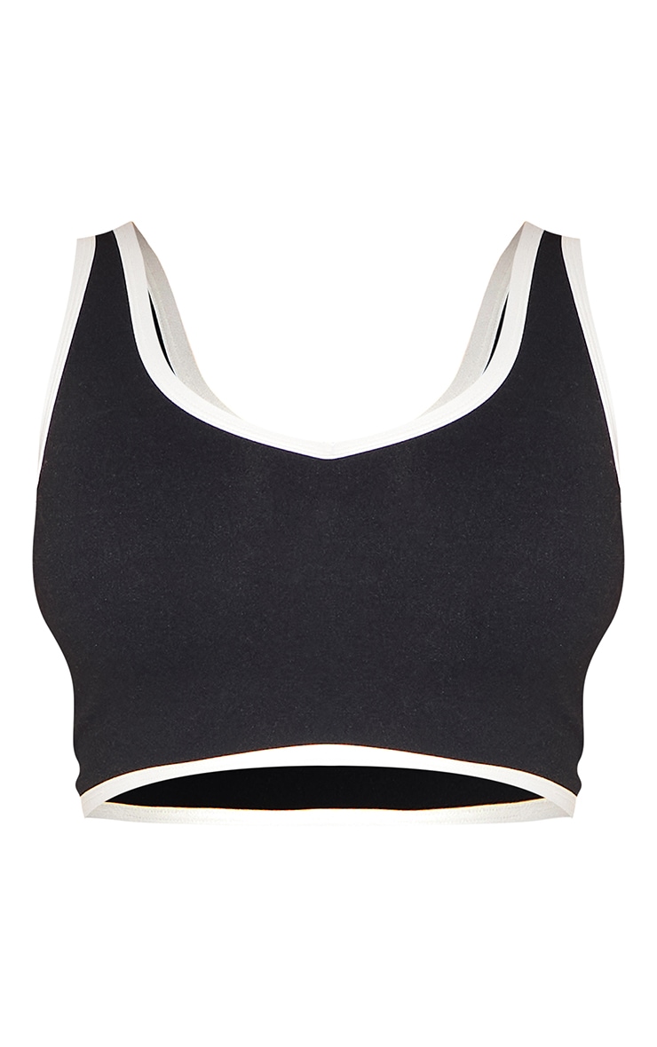 Shape Black Active Contrast Binding Sports Bra | Shape ...