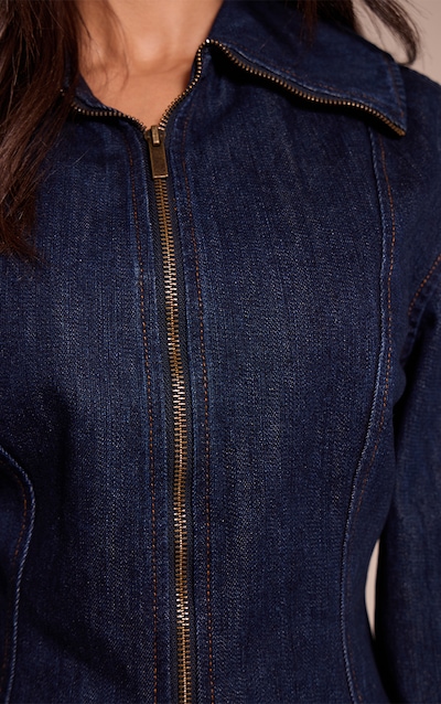 Petite Indigo Sailor Double Ended Cinch Jacket | Petite | PLT