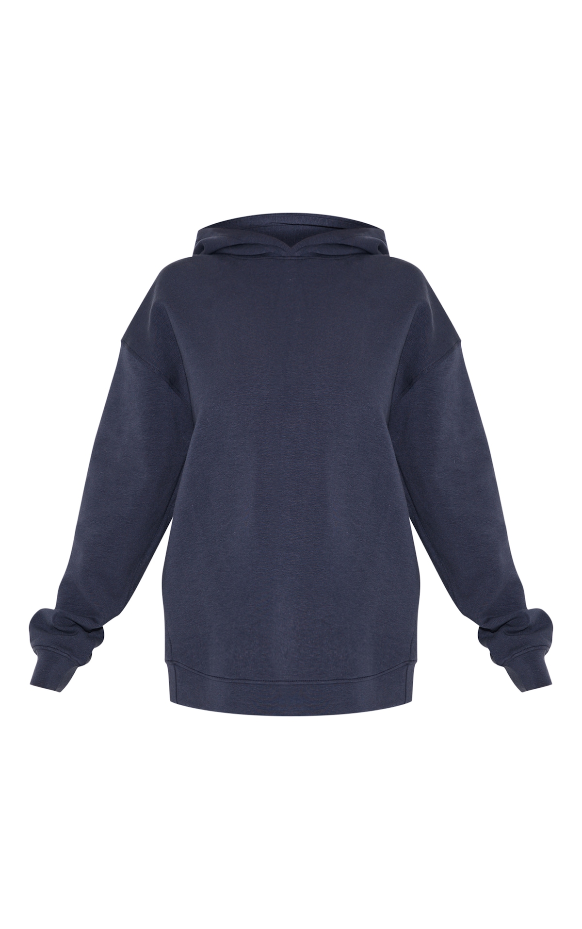 Navy Premium Interlock Oversized Hoodie | Athleisure | PLT