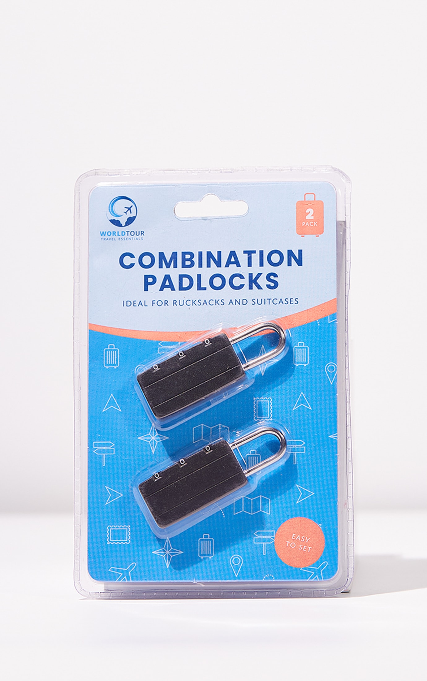 Travel Combination Padlock 2 Pack | Accessories | PrettyLittleThing AUS