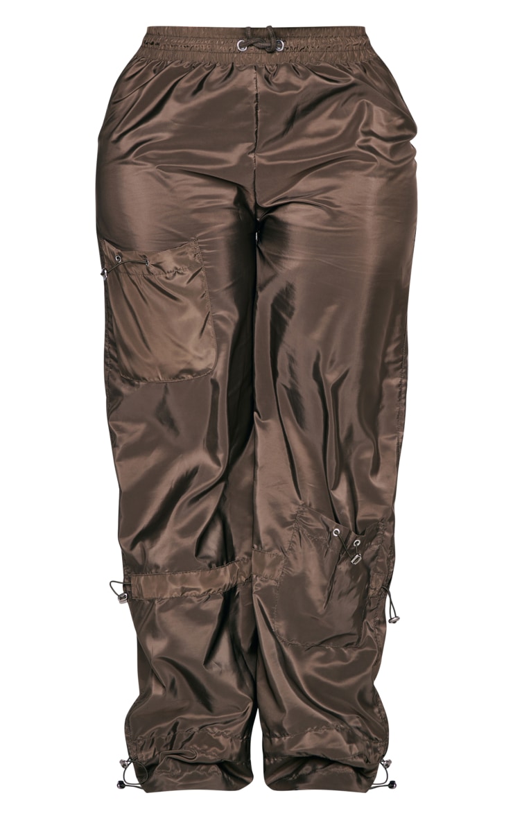 Shape Khaki Shell Ruched Wide Leg Joggers | PrettyLittleThing AUS