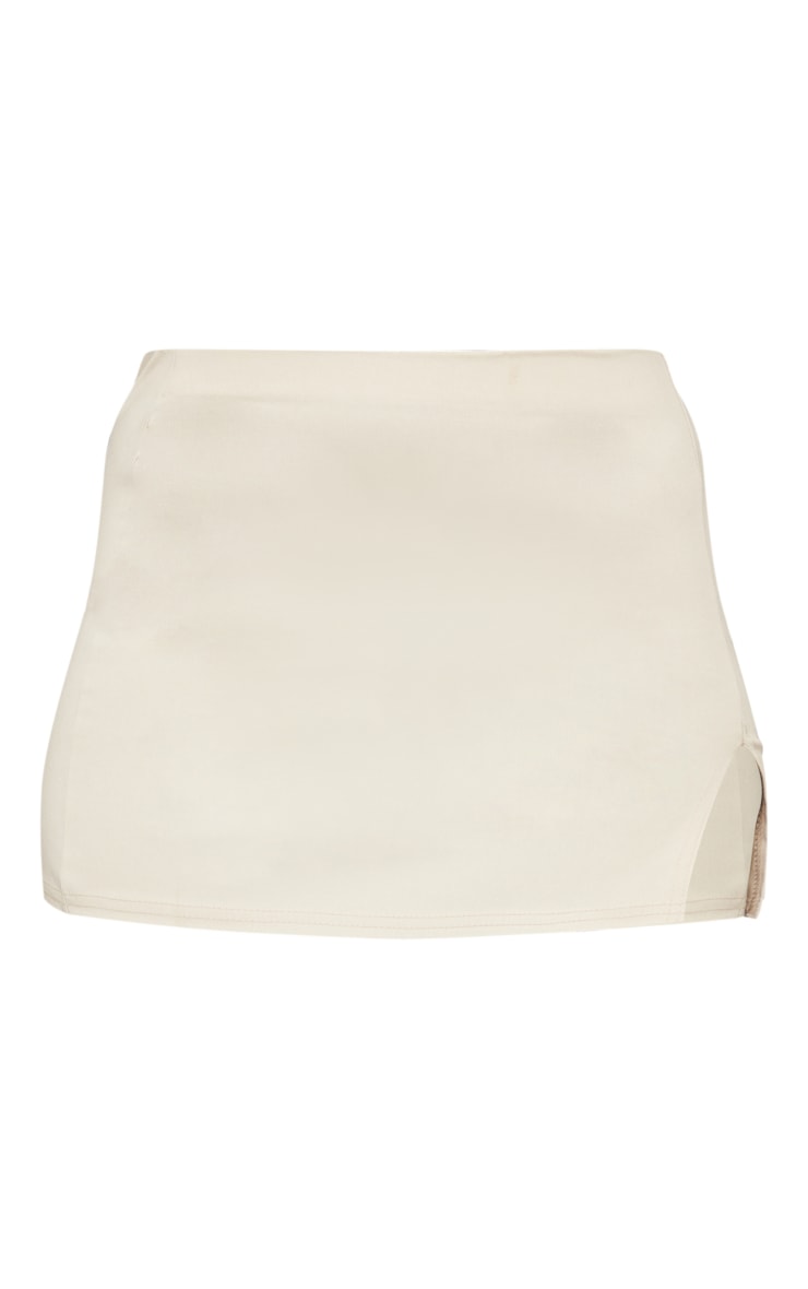 Stone Stretch Woven Thigh Split Micro Mini Skirt | PrettyLittleThing IE