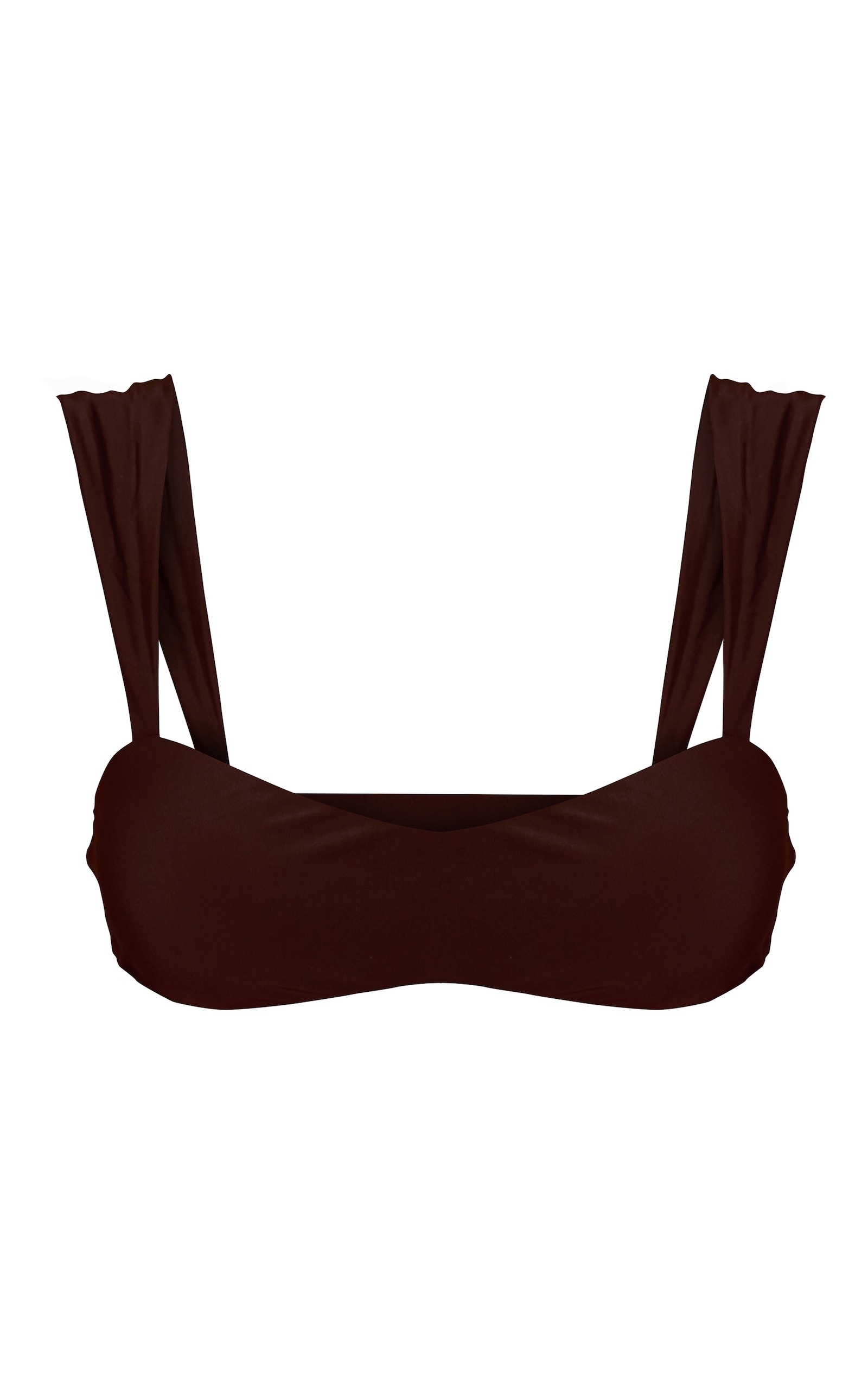 Espresso Thick Strap Padded Bikini Top | Swimwear | PLT