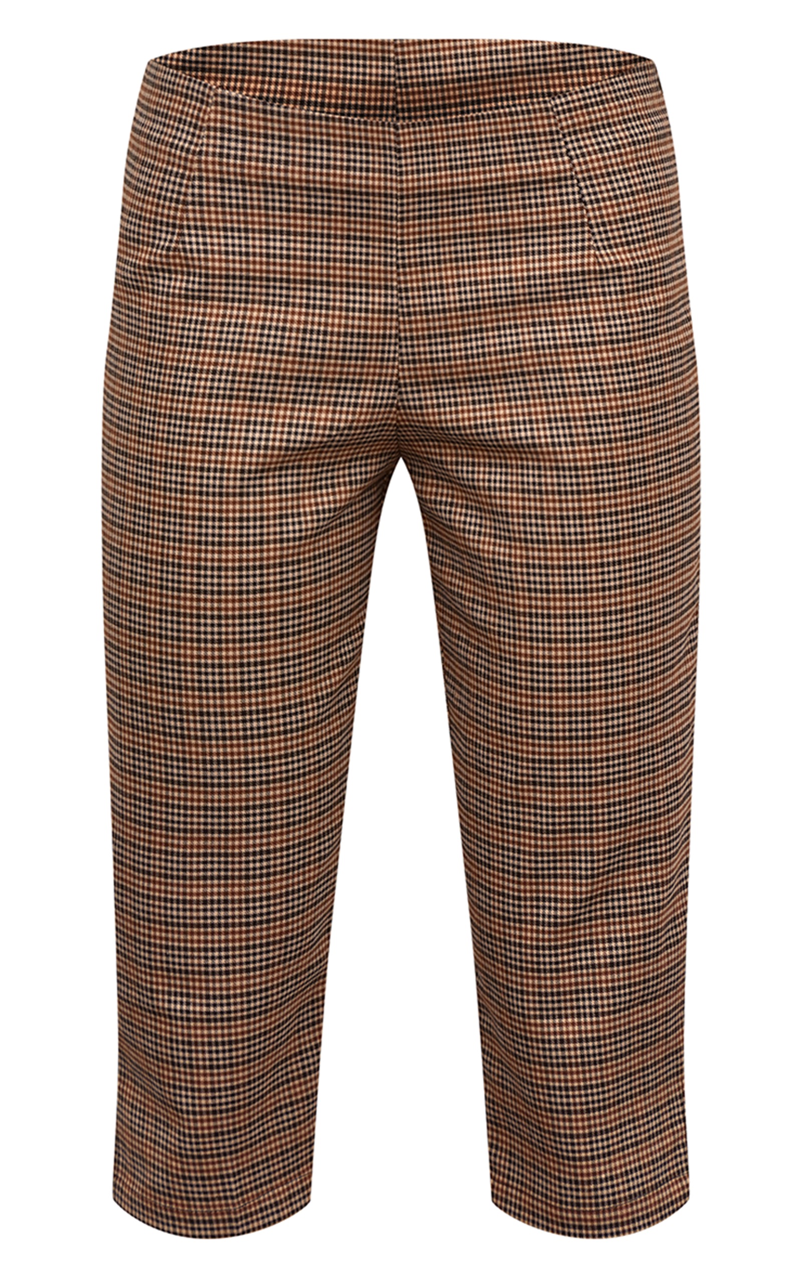 Brown Check Tailored Capris | Bottoms | PLT