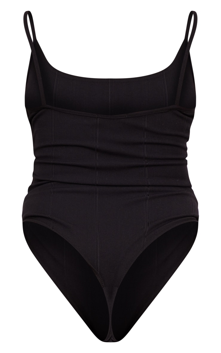 Shape Black Bandage Strappy Bodysuit | Shape | PLT