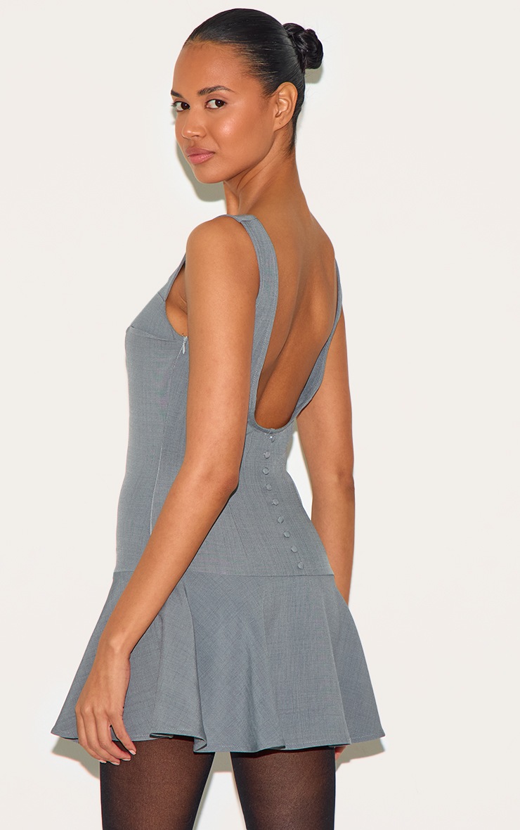 Charcoal Tailored Woven Scoop Back Shift Dress | Dresses ...