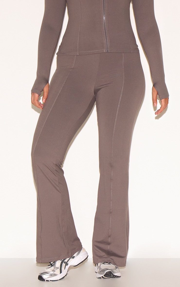 Shape Charcoal Sculpt Fold Over Flared Pant | Shape | PrettyLittleThing AUS