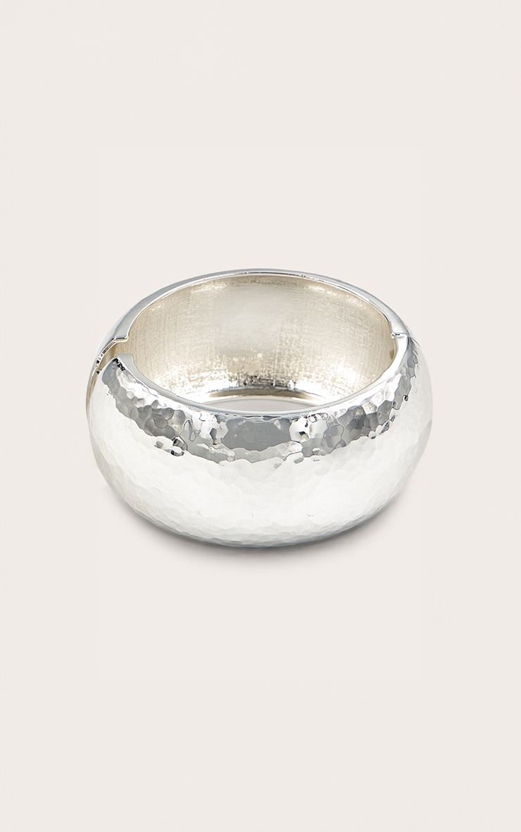 Silver Hammered Textured Cuff | Accessories | PLT