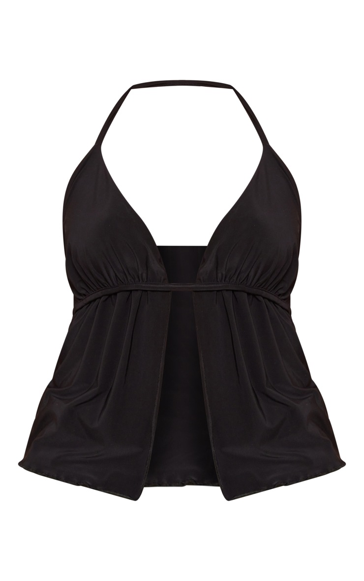 Shape Top long moulant noir décolleté à bretelles | PrettyLittleThing FR