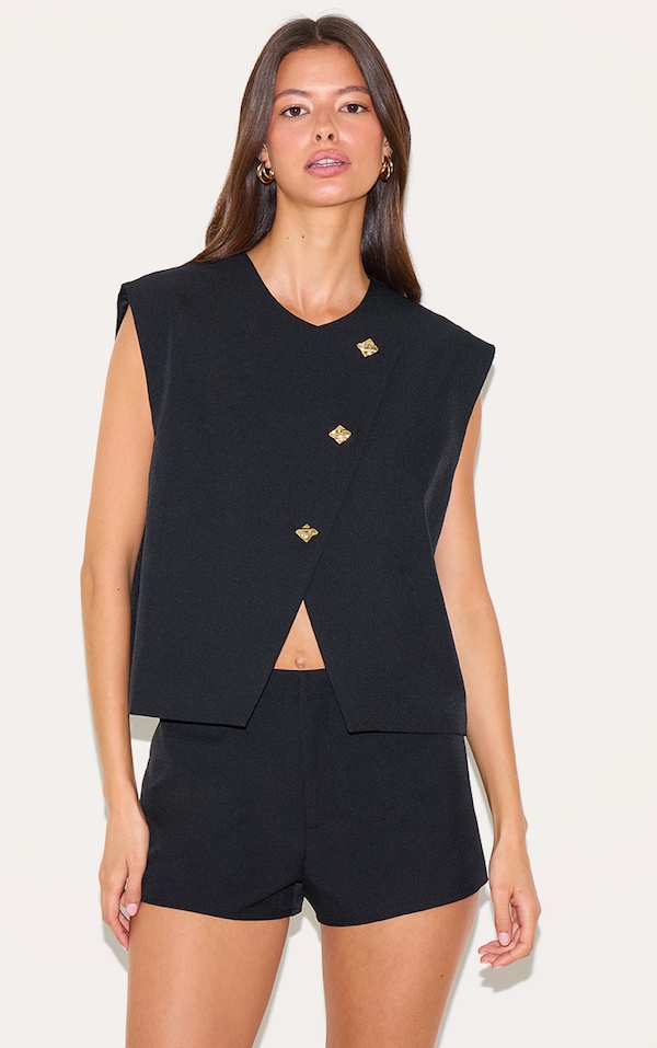 Black Tailored Mini Shorts | Co-ords | PLT