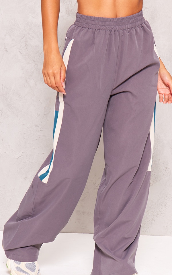 Charcoal Woven Double Side Stripe Track Pants | Bottoms ...