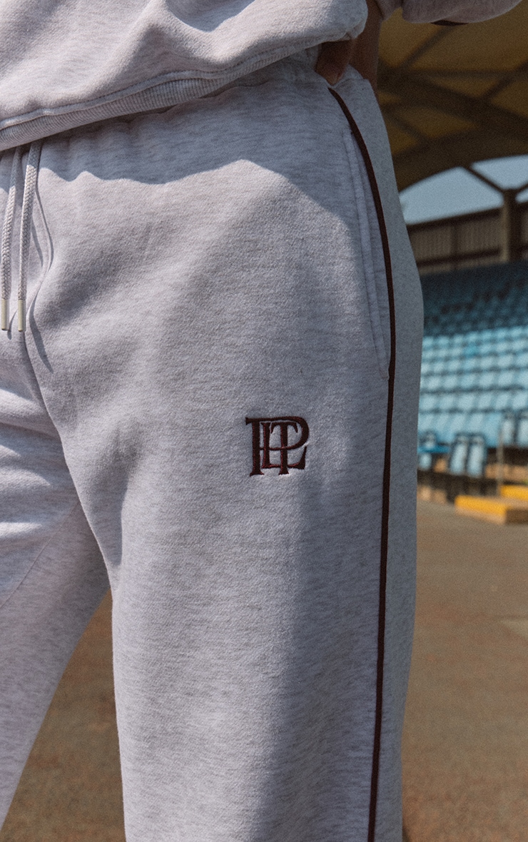 Ash Grey PLT Contrast Binding Sweatpants | Athleisure ...