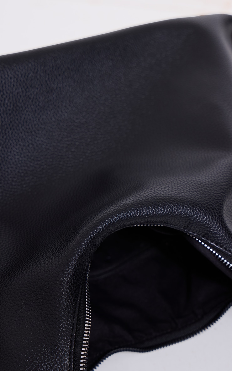 Black PU Slouchy Oversized Tote Bag | Accessories | PLT