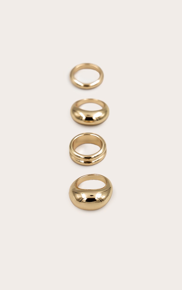 Gold Chunky Multi-pack Rings | Accessories | PLT